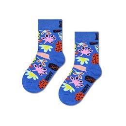 Happy Socks Socken "Leaves" in Blau/ Bunt - 43% | Größe 13-21 | Babysocken-strumpfhosen