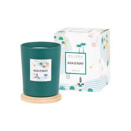 AVA & MAY AVA & MAY Duftkerze "Mallorca" in Gr&uuml;n - 180 g - 28% | Kerzen-vasen