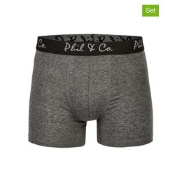 Phil & Co. Berlin 8er-Set: Boxershorts in Schwarz/ Grau - 58% | Größe L | Herren-waesche