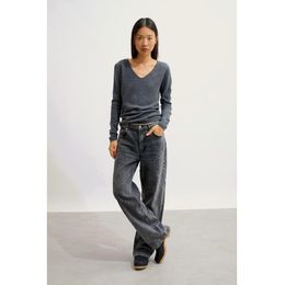 AUTHENTIC CASHMERE Kaschmir-Pullover "Galise" in Anthrazit - 64% | Gr&ouml;&szlig;e L | Damen-pullover-cardigans