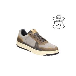 Bullboxer Leder-Sneakers in Grau/ Taupe - 53% | Größe 43 | Herrensneakers