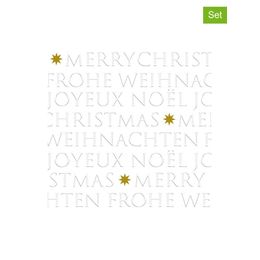 PPD 2er-Set: Servietten "Christmas embossed" in Weiß - 2x 20 Stück - 17% |