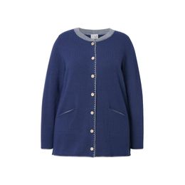 Ulla Popken Knit Cardigan female Blue size 42-44