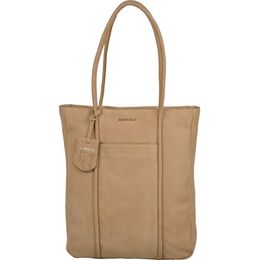 Burkely Leder-Schultertasche "Still Selene" in Beige - (B)30 x (H)36 x (T)9 cm - 63% | Damen-taschen