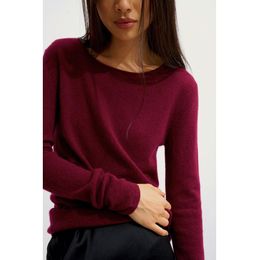 AUTHENTIC CASHMERE Kaschmir-Pullover "Ep&eacute;na" in Bordeaux - 55% | Gr&ouml;&szlig;e S | Damen-pullover-cardigans
