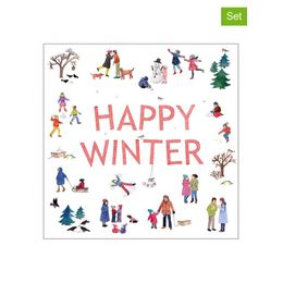 PPD 2er-Set: Servietten "Happy Winter" in Weiß/ Bunt - 2x 20 Stück - 21% |