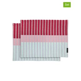 REMEMBER 2er-Set: Tischsets "Vivi" in Rot/ Rosa/ Mint - (L)43,5 x (B)32 cm - 39% |