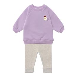 Liliput Sweatshirt und Hose 'Weihnachtsmann' Jungen Größe 74/80 flieder