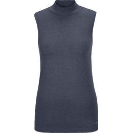 wäschepur Damen Achseltop marine + dunkelrot Größe 40