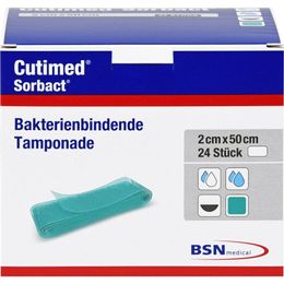 Cutimed Sorbact Tamponaden 2x50 cm 24 St