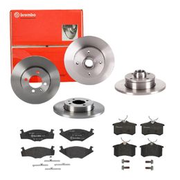 Brembo Bremsensatz-Vorn und hinten SG00000E3V Bremsensatz, Scheibenbremse vorne rechts links voll 256mm f&uuml;r SKODA VW SEAT PEUGEOT (FAW) (SVW) AUDI NIS