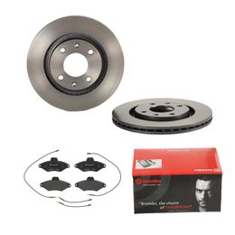 Brembo Bremsensatz-Vorderachse COATED DISC LINE / STANDARD Bremsensatz, Scheibenbremse vorne rechts links innenbel&uuml;ftet 266mm f&uuml;r PEUGEOT CITRO&Euml;N 9563