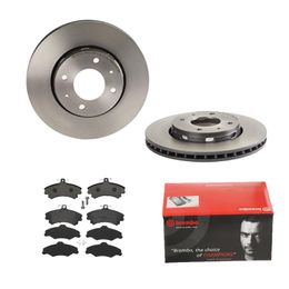 Brembo Bremsensatz-Vorderachse COATED DISC LINE / STANDARD IJDTIDFQV8 Bremsensatz, Scheibenbremse vorne rechts links innenbel&uuml;ftet 281mm f&uuml;r MITSUBISH