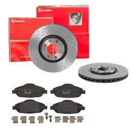 Brembo Bremsensatz-Vorderachse XTRA LINE / STANDARD SK8K0F7F47 Bremsensatz, Scheibenbremse vorne rechts links Gelocht/innenbel. 302mm f&uuml;r CITRO&Euml;N (DF-