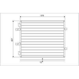 Valeo Kondensator, Klimaanlage f&uuml;r RENAULT VAUXHALL NISSAN OPEL 4417652 93857127 93862283 814172