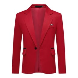 YOUTHUP Suit Jacket male Red size 3XL