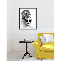 queence Bild &raquo;Chantal&laquo; 1 Stk. tlg. HD Premium Poster-Druck inkl. Holzrahmen wei&szlig; Acrylglas, Holz, Papier