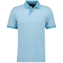 Ragman Poloshirt Blau-Melange-703 S S 2-Knopfleiste