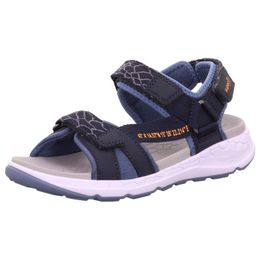 Superfit Sandale »CRISS CROSS WMS: Mittel«, Sommerschuh, Klettschuh, Freizeitsandale, mit Klettriemchen blau-orange 32 32 Trekking Sandale für Outdoor