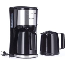Severin Filterkaffeemaschine »KA 9308, mit 2 Thermokannen« 1 l Kaffeekanne Papierfilter 1x4 mit 2 Thermokannen schwarz/edelstahl