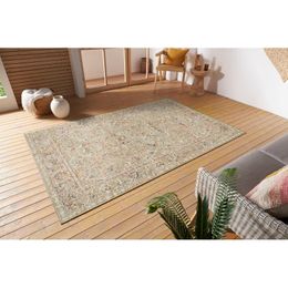 NORTHRUGS Teppich &raquo;Sues&laquo; rechteckig 3 mm H&ouml;he In-& Outdoor, L&auml;ufer, Wetterfest, Balkon, Wohnzimmer, Orient creme Oberfl&auml;che: 100% Polypropylen B :...