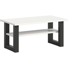Inosign Couchtisch »Rail, Breite 90 cm, mit Ablageboden, inklusive Kufengestell« Wohnzimmertisch, Beistelltisch Grau / Weiß + Grau + Weiß