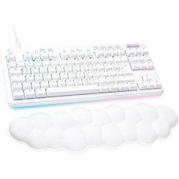 Logitech G Gaming-Tastatur »G713 Gaming Keyboard - OFF WHITE - DEU« () weiß Wolkenweicher Komfort: schwebe mit dem verträumten weißen Design und...