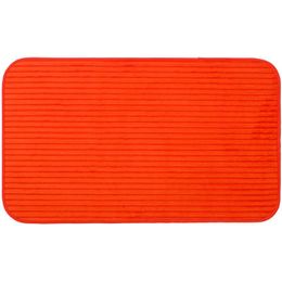 G&ouml;zze Badematte &raquo;Berlin&laquo; H&ouml;he 7 mm rutschhemmend beschichtet fu&szlig;bodenheizungsgeeignet Badteppich, Uni Farben, Cord Optik, waschbar orange Polyester