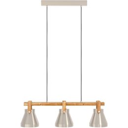 Eglo Hängeleuchte »Cawton Hängelampe, Industrial, silber und braun, E27, Esstischlampe« E27 1 Stk. silberfarben