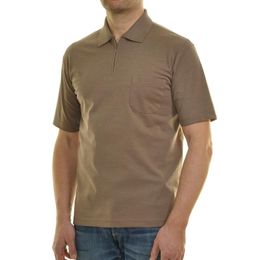 Ragman Poloshirt Leinen 6XL 6XL Poloshirt mit Reissverschluss