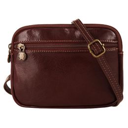 Pike Pik&eacute; Damen Umh&auml;ngetasche echt Leder, Made in Italy braun