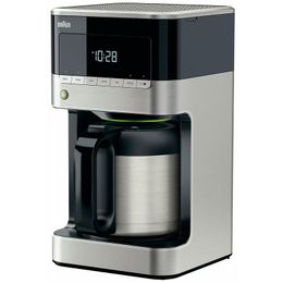 Braun Filterkaffeemaschine »PurAroma 7 KF 7125« Papierfilter 1x4 silberfarben/schwarz