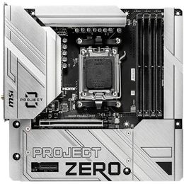 MSI Mainboard &raquo;B650M PROJECT ZERO&laquo; Silber/Schwarz Speicherkan&auml;le: Zweikanalig