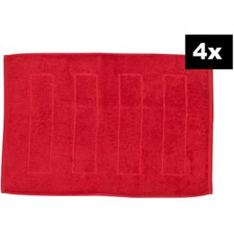 done. Badematte &raquo;DAILY UNI 4er-Set&laquo; H&ouml;he 5 mm fu&szlig;bodenheizungsgeeignet Badvorleger aus 100% Baumwolle deep red Obermaterial: 100% Baumwolle...