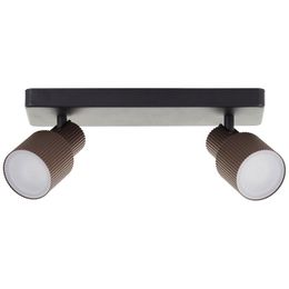 Brilliant Deckenstrahler &raquo;Cadiz&laquo; GU10 1 Stk. Warmwei&szlig; 16 x 31 x 9 cm, 350 lm, 3000K, dimmbar, schwenkbar, Aluminium, schwarz schwarz...