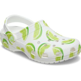 Crocs Clog »Classic Fresh Fruits«, Berufsschuh, Arbeitsschuh mit Noppenfußbett weiß Limette 42 42 Mit coolem Obst-Früchte Design