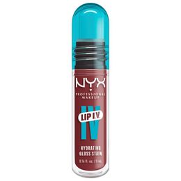 NYX Lipgloss »Professional Makeup Lip IV Gloss Serum Lipgloss« Wet-Look, spendet Feuchtigkeit, pflegt, hinterlässt Lip Stain. nude Pflegender...