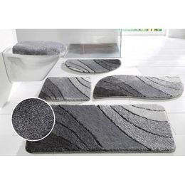 my home Badematte &raquo;Josie, Badvorleger, Badezimmer Teppich&laquo; H&ouml;he 20 mm rutschhemmend beschichtet fu&szlig;bodenheizungsgeeignet schnell trocknend 
