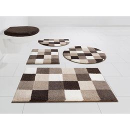 Grund Badematte &raquo;Mosaik, Badvorleger, Badezimmer Teppich, sehr weich&laquo; H&ouml;he 20 mm rutschhemmend beschichtet fu&szlig;bodenheizungsgeeignet angenehm weich, auch als