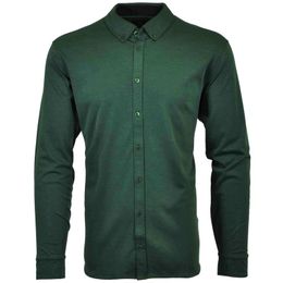 Ragman Poloshirt Dunkelgr&uuml;n-035 S S Button-down-Kragen