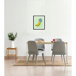 queence Bild &raquo;Collin&laquo; Essen Figuren Kunst Lebensmittel Obst Obst Bilder 1 Stk. tlg. HD Premium Poster-Druck inkl. Holzrahmen bunt Acrylglas, Holz, 