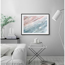 queence Bild &raquo;Jenni&laquo; Abstrakt Gem&auml;lde Kunst Marmor 1 Stk. tlg. HD Premium Poster-Druck inkl. Holzrahmen Farbe Rahmen: schwarz + Farbe...