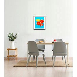 queence Bild &raquo;Diego&laquo; Essen Figuren Kunst Lebensmittel Obst Obst Bilder 1 Stk. tlg. HD Premium Poster-Druck inkl. Holzrahmen bunt Acrylglas, Holz, 