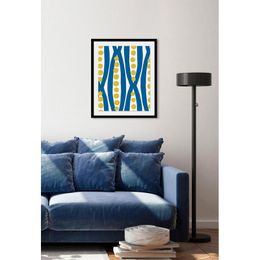 queence Bild »Newsha« Abstrakt Figuren Gemälde Kunst 1 Stk. tlg. HD Premium Poster-Druck inkl. Holzrahmen Farbe Rahmen: schwarz + Farbe...