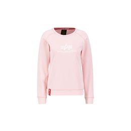 Alpha Industries Sweater &raquo;New Basic Sweatshirt BL W&laquo; pastel pink S S Brushed Fleece Stoff