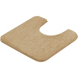 Kleine Wolke Badematte &raquo;Meadow&laquo; H&ouml;he 30 mm rutschhemmend beschichtet fu&szlig;bodenheizungsgeeignet Badteppich, Uni Farben beige Polyester