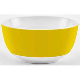 Van Well M&uuml;slischale &raquo;Vario&laquo; 6 Stk. aus Porzellan sp&uuml;lmaschinen- und mikrowellengeeignet, &Oslash; 14 cm gelb, wei&szlig;