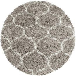 Ayyildiz Teppiche Hochflor-Teppich &raquo;SALSA 3201&laquo; rund 50 mm H&ouml;he auch rechteckig, Pflegeleicht / Strapazierf&auml;hig / Shaggy/ Wohnzimmer beige...