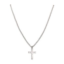 Urban Classics Herren Urban Classics Edelstahlkette &raquo; Unisex Diamond Cross Necklace&laquo;