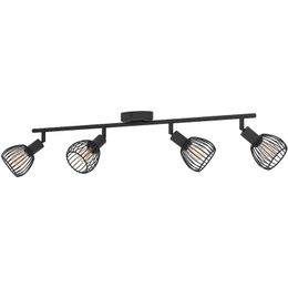 Eglo Deckenleuchte »Sonnino Deckenlampe 4-fach, schwenkbare Spots, Metall, Deckenspot, E14« E14 1 Stk. schwarz